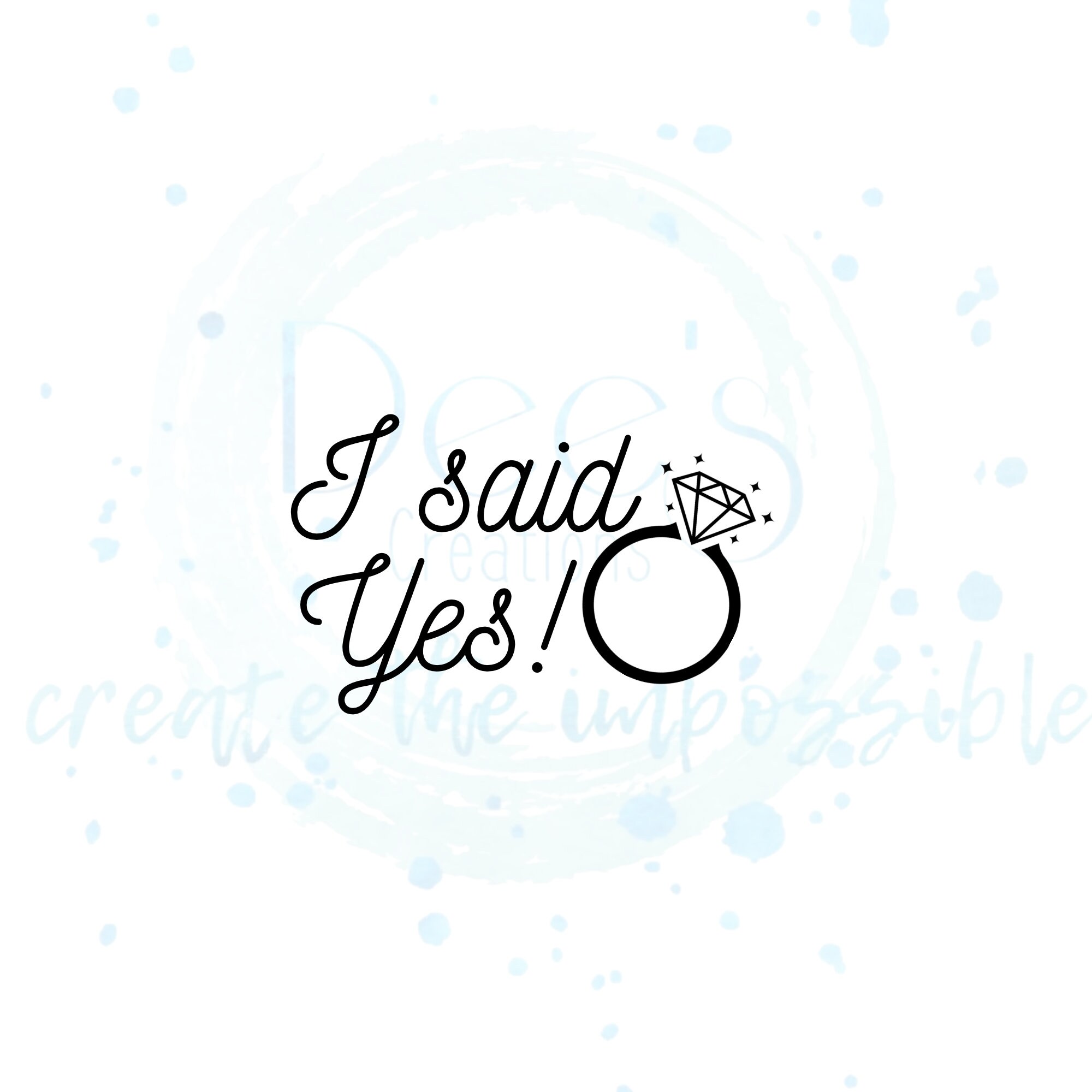 I Said Yes, Wedding, Proposal, Marriage, Engagement - Etsy