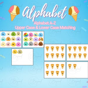 Ice Cream Cone Match Game – Alphabet, Numbers, Shapes & Colors Activity ...