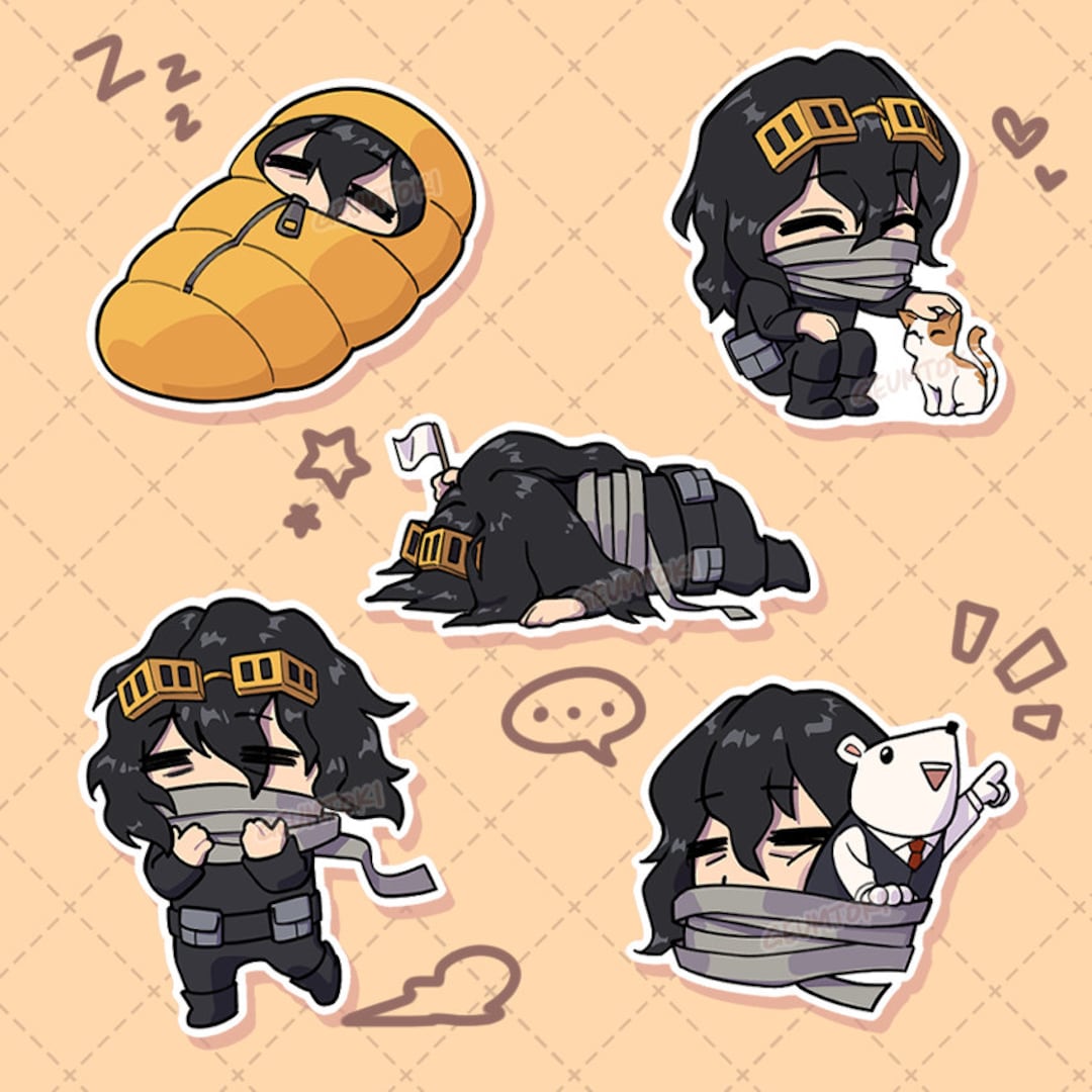 Aizawa Sensei Sticker Set - Etsy