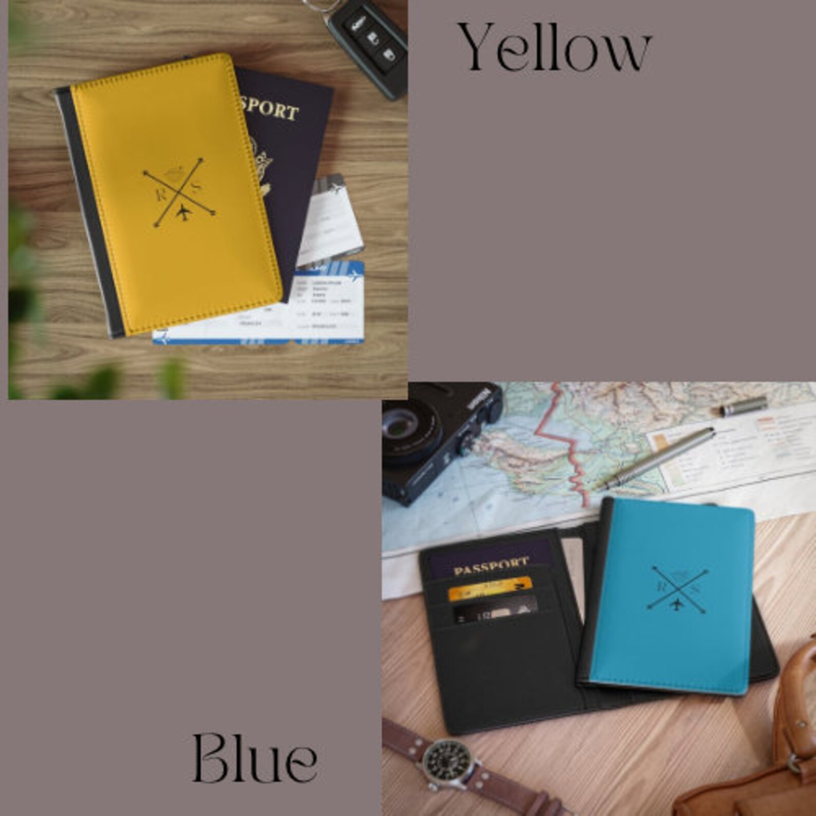 Passport Cover Customizable Monogram, Passport Holder Personalized ...