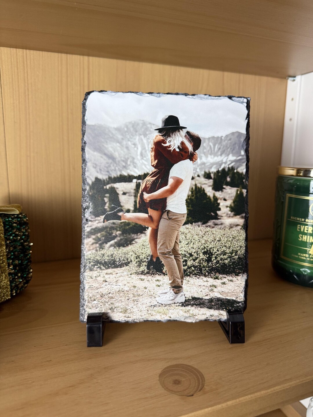 Custom Slate Photo Gift Personalised Slate Photo Frame for ...