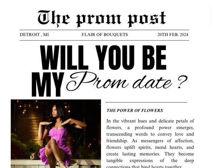 Canva Editable Newspaper Template / the Prom Post - Etsy