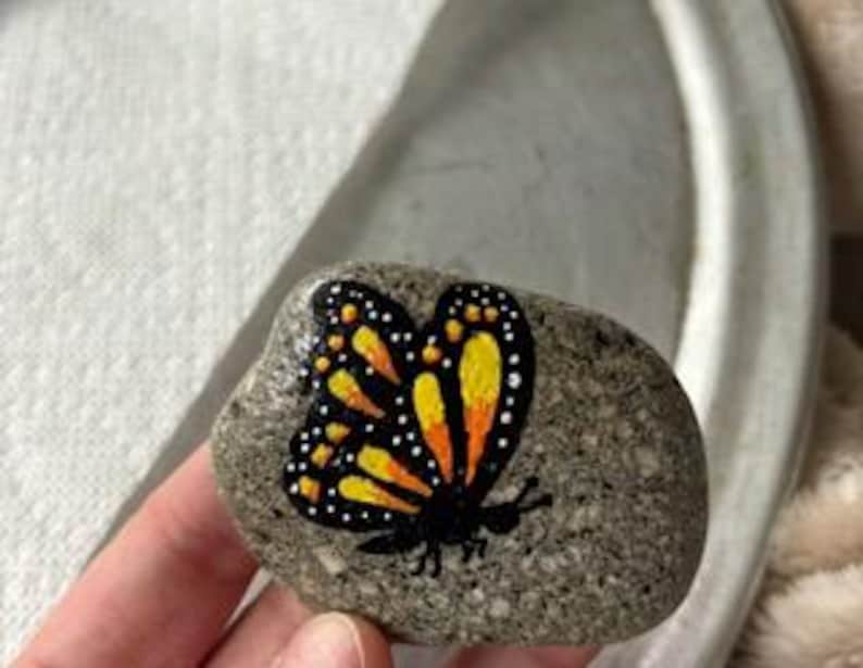 Hand-painted Butterfly Rocks - Etsy