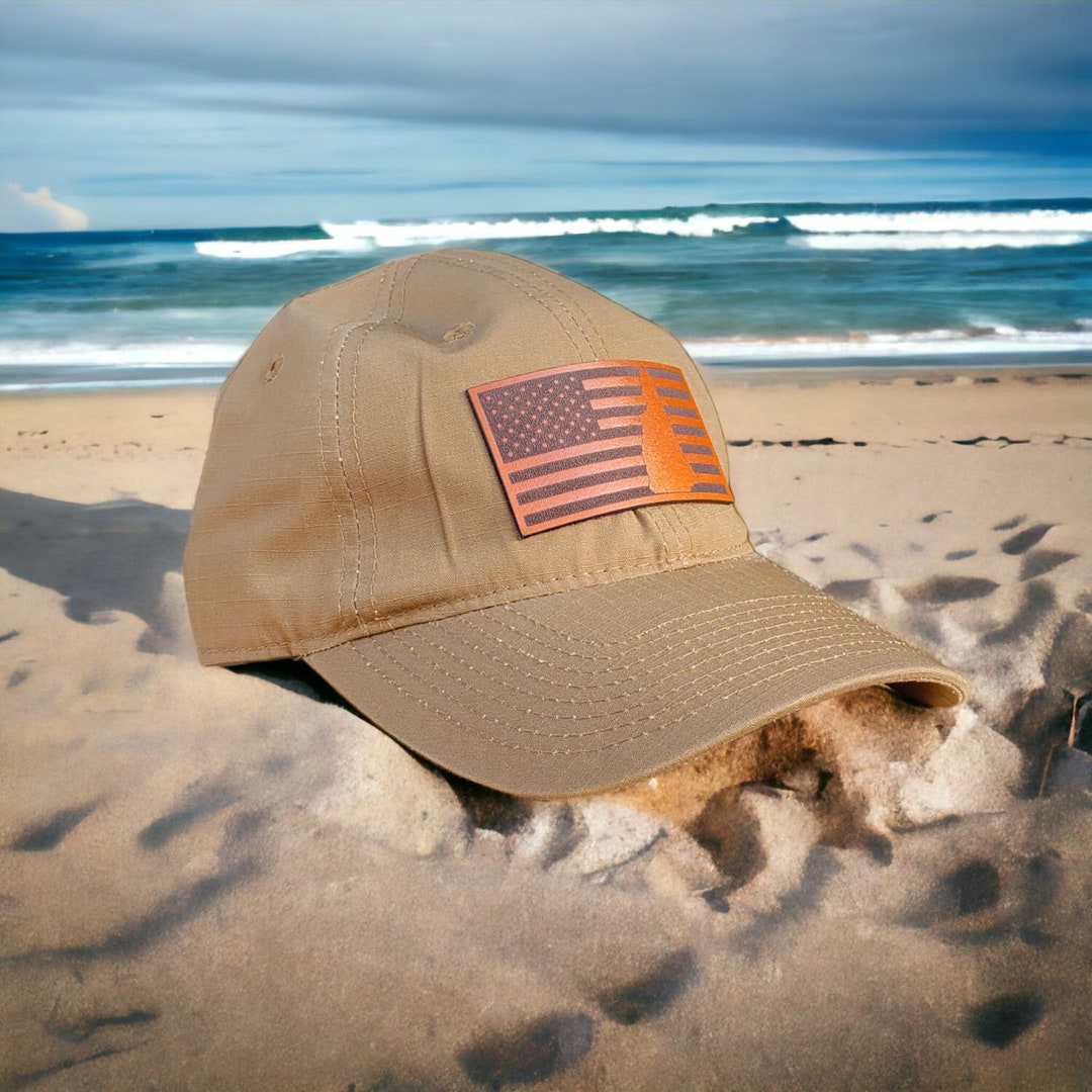 USA Flag Leather Patch Hat With State Logo - New Hampshire - Dad Hat Leather Patch Hat - Etsy