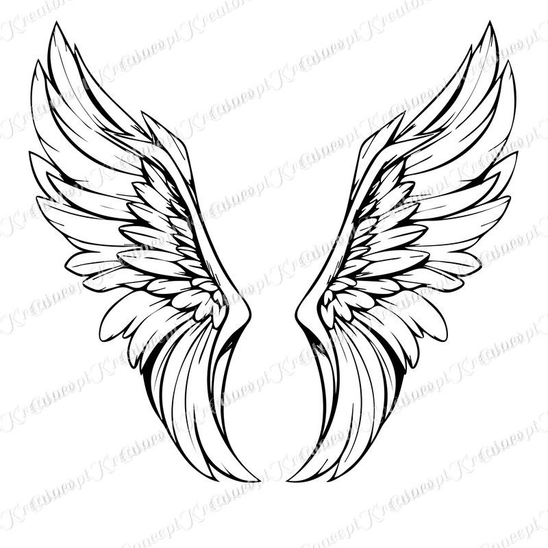 Angel Wings Svg - Etsy