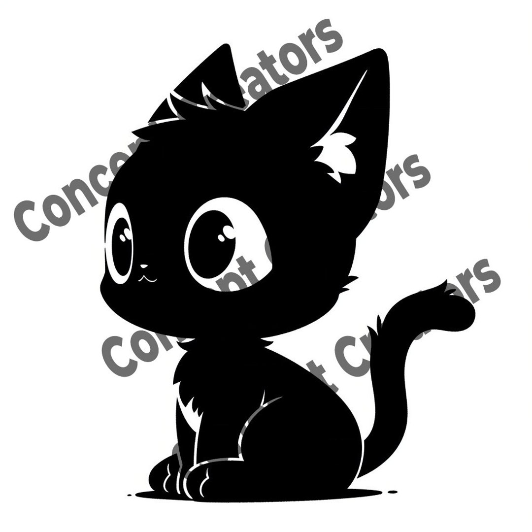 Cute Kitty SVG File for Cricut, Crafts T-shirts and More for Commercial ...
