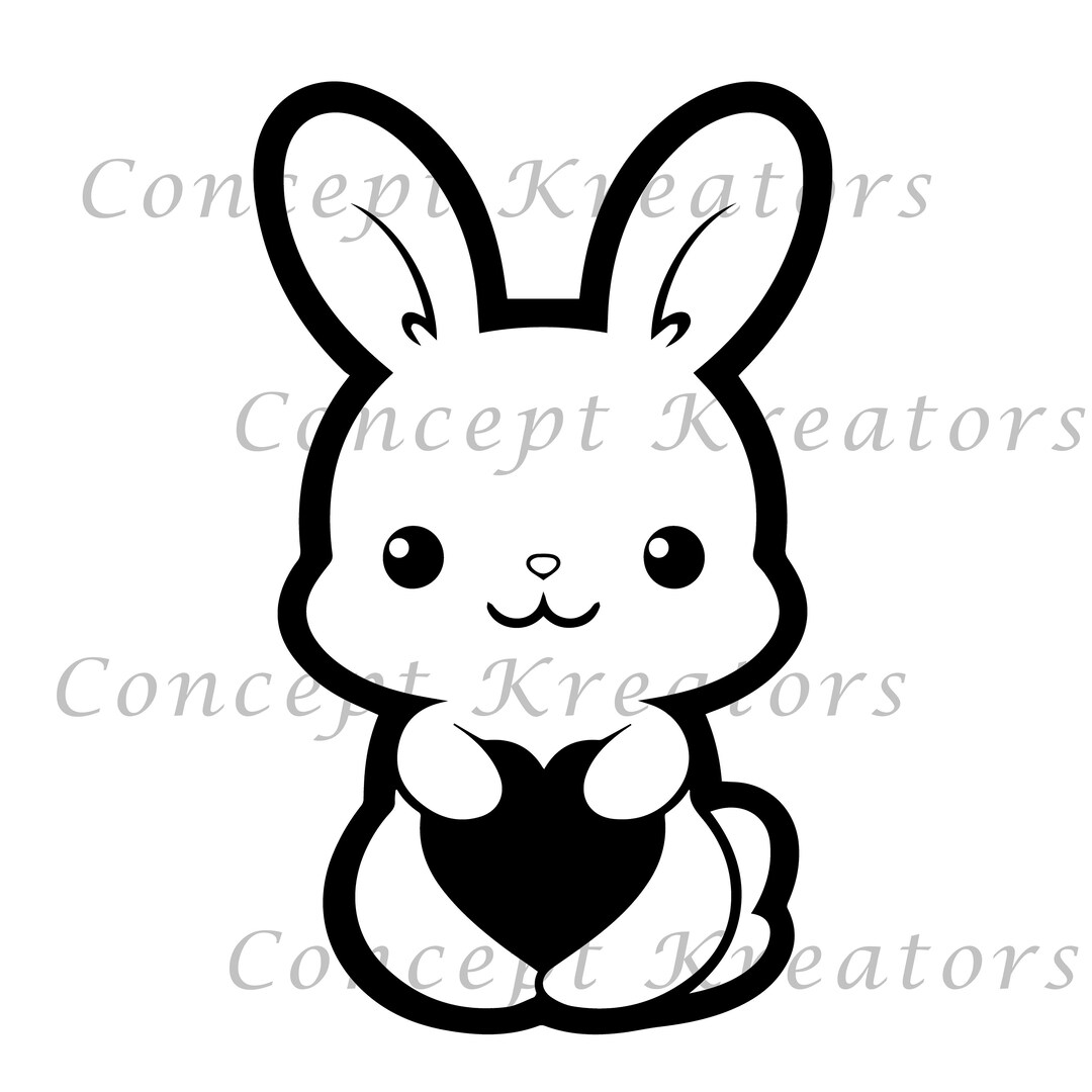 Bunny SVG Bundle - Bunny Png, Bunny Dxf, Bunny Eps Files Included ...