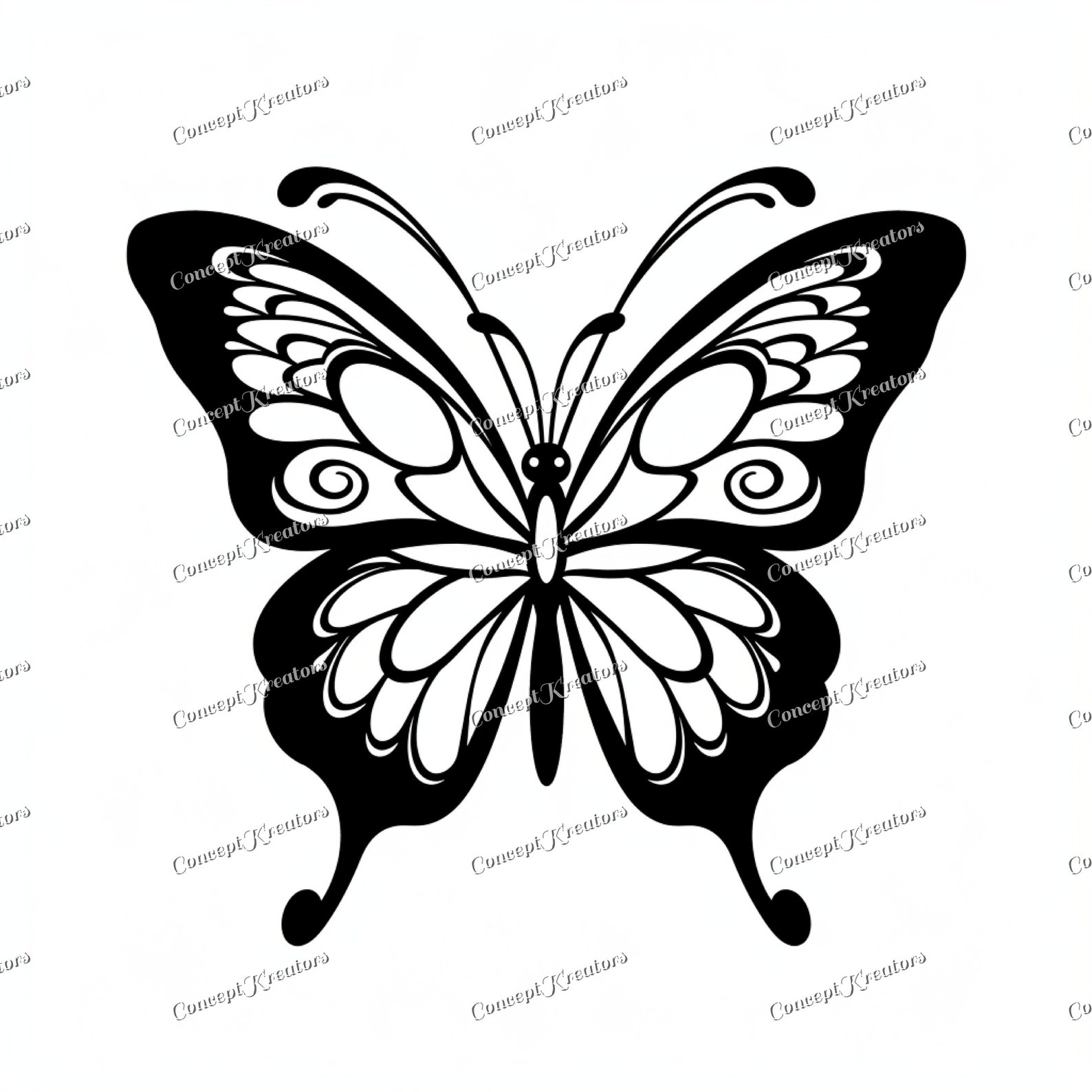Charming Butterfly Cut Files - PNG, DXF, EPS Bundle - Ideal for Cricut ...