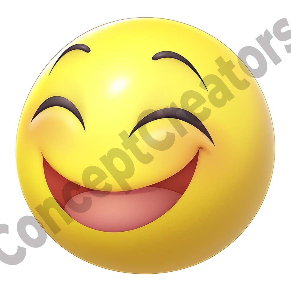 Laughing Emoji Digital Set - 4 PSD & PNG Designs for Universal Web ...