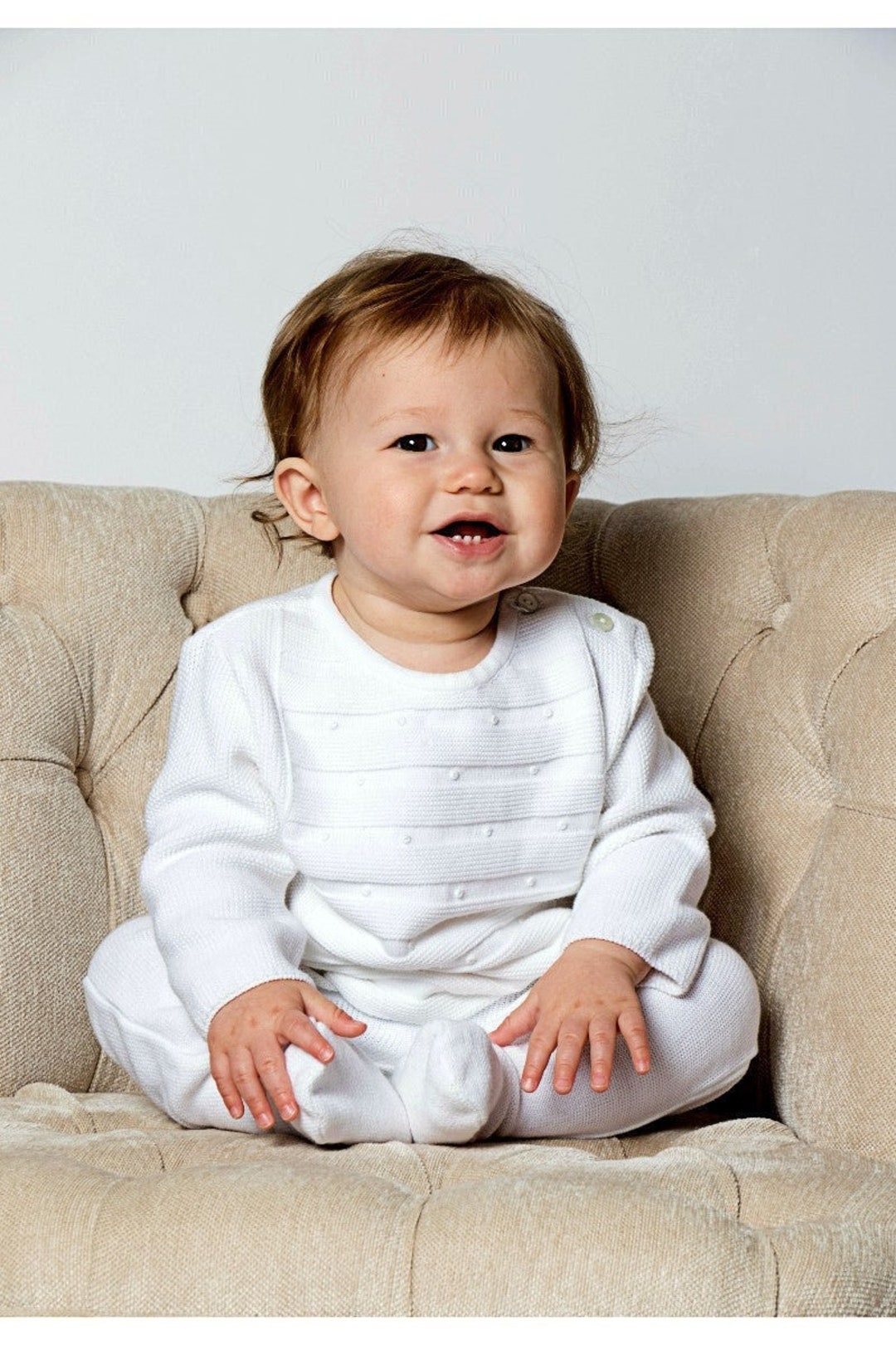 Christening Baptism Elegant White 3 Pc Bris Outfit With Bonnet ...
