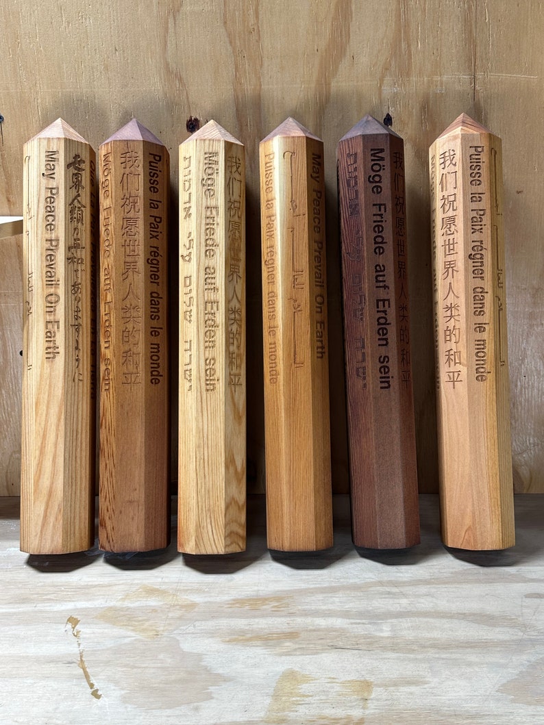 8-sided Octagon Laser Engraved Cedar Desktop 21 - Etsy