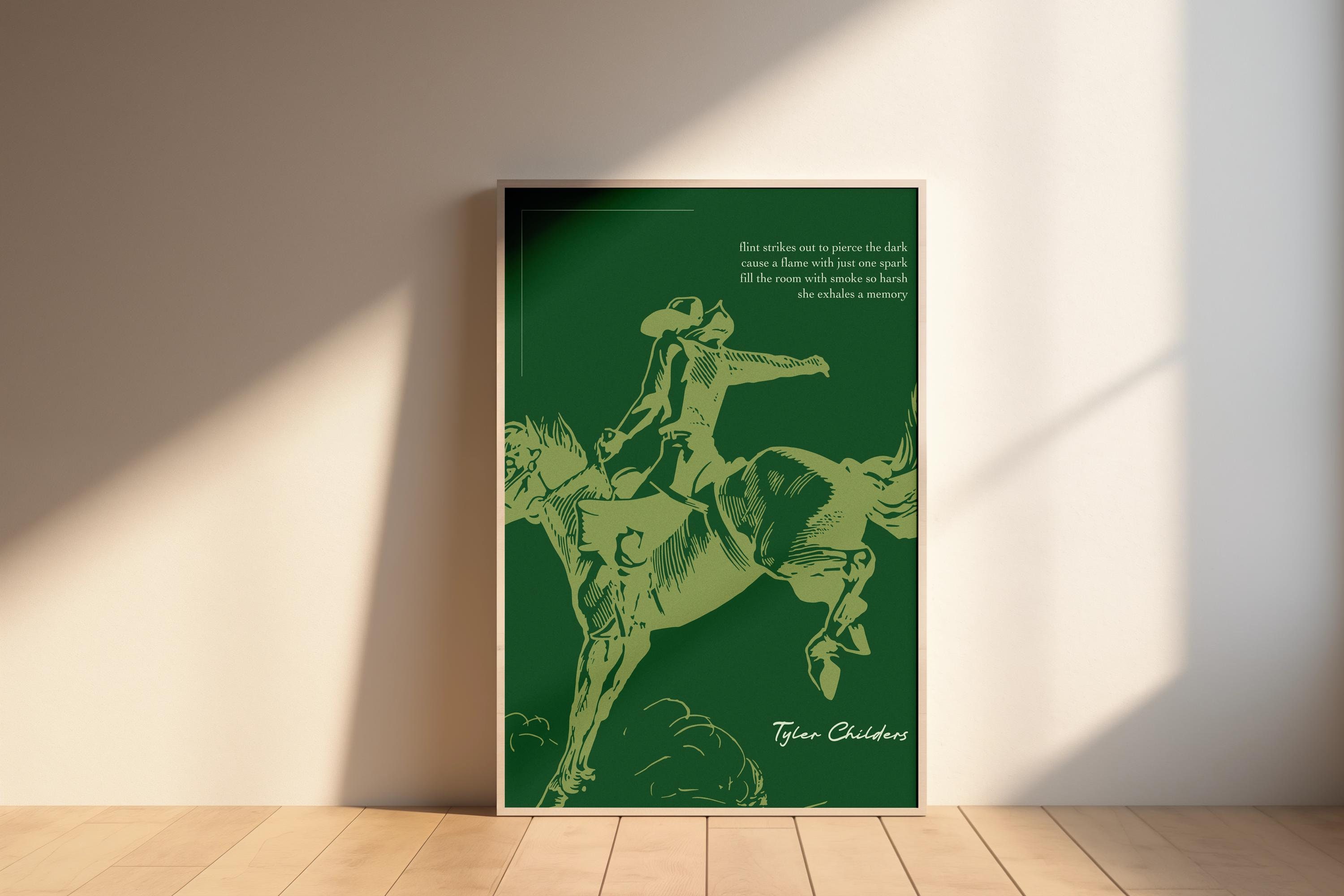 Tyler Childers Tattoos, Cowboy Digitized Print, Western Wall Art - Etsy