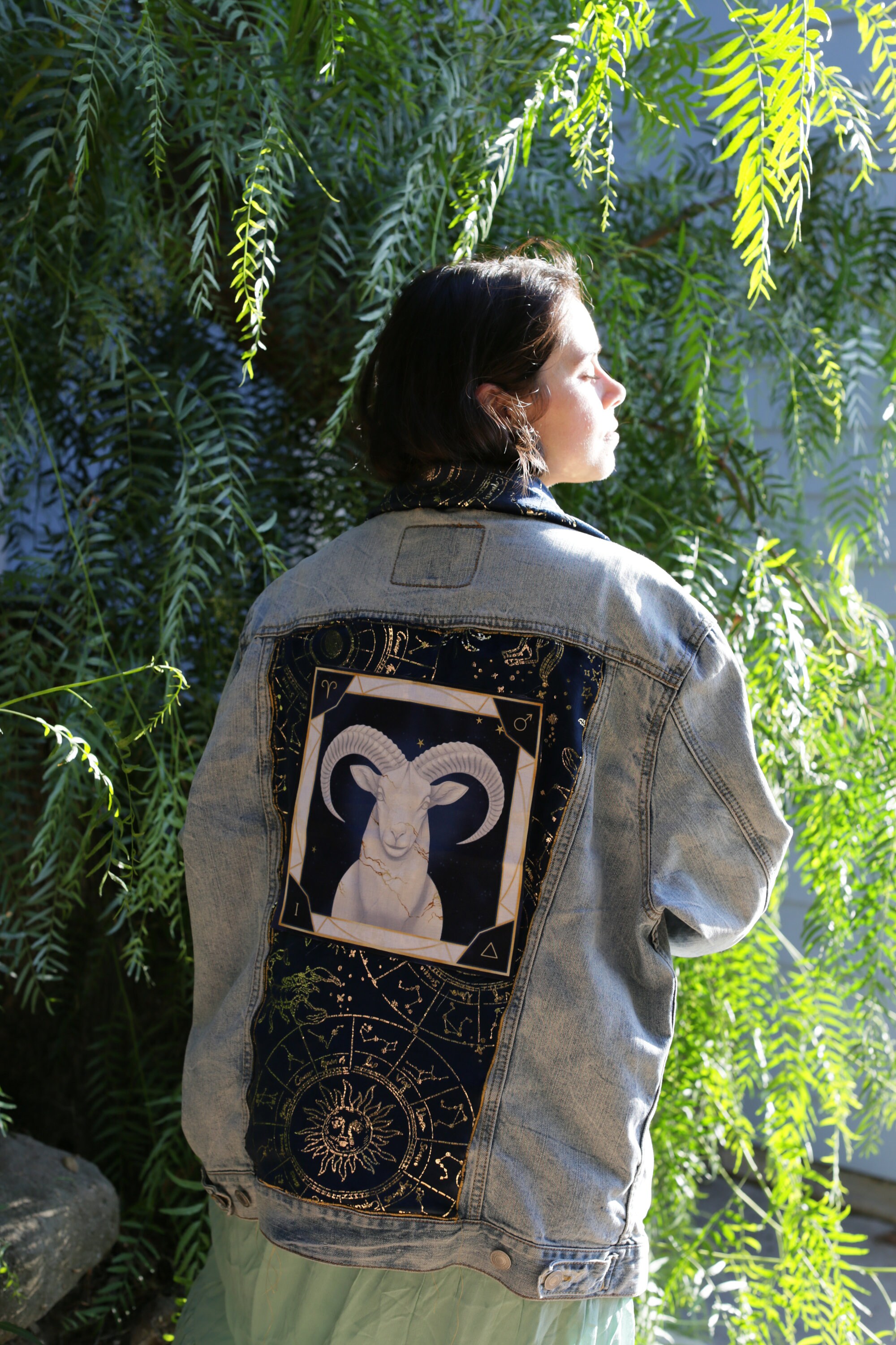 Custom Denim Jacket - Zodiac - Aries - Etsy