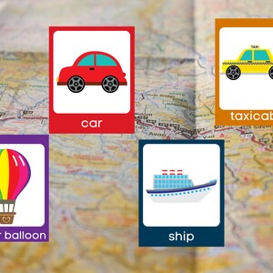 Flashcards Transportation / Learning/schooling/ Children/ Flashcards ...