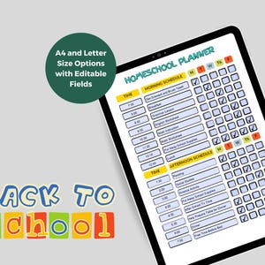 Homeschool Weekly Planner Printable Template Student Schedule Morning ...
