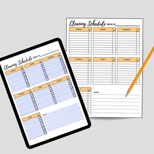 Cleaning Schedule Printable | Editable Task Tracker for Home and Family ...