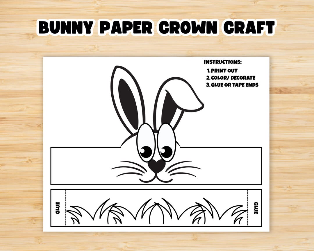 Bunny Paper Crown – Rabbit Paper Craft for Kids | Easter DIY Paper ...