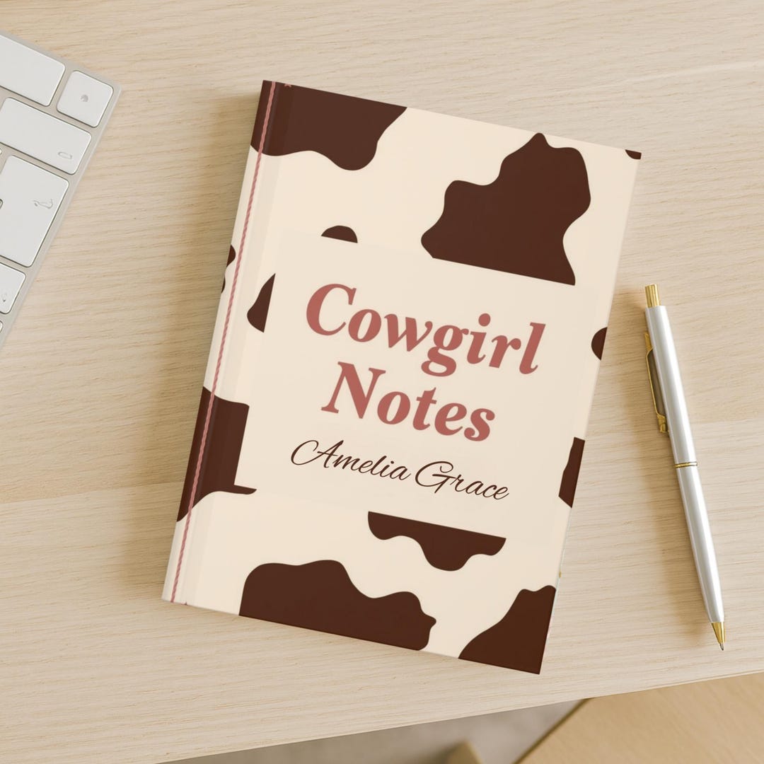 Cowgirl Journal Personalized Western Notebook Custom Name Hardcover Cow ...