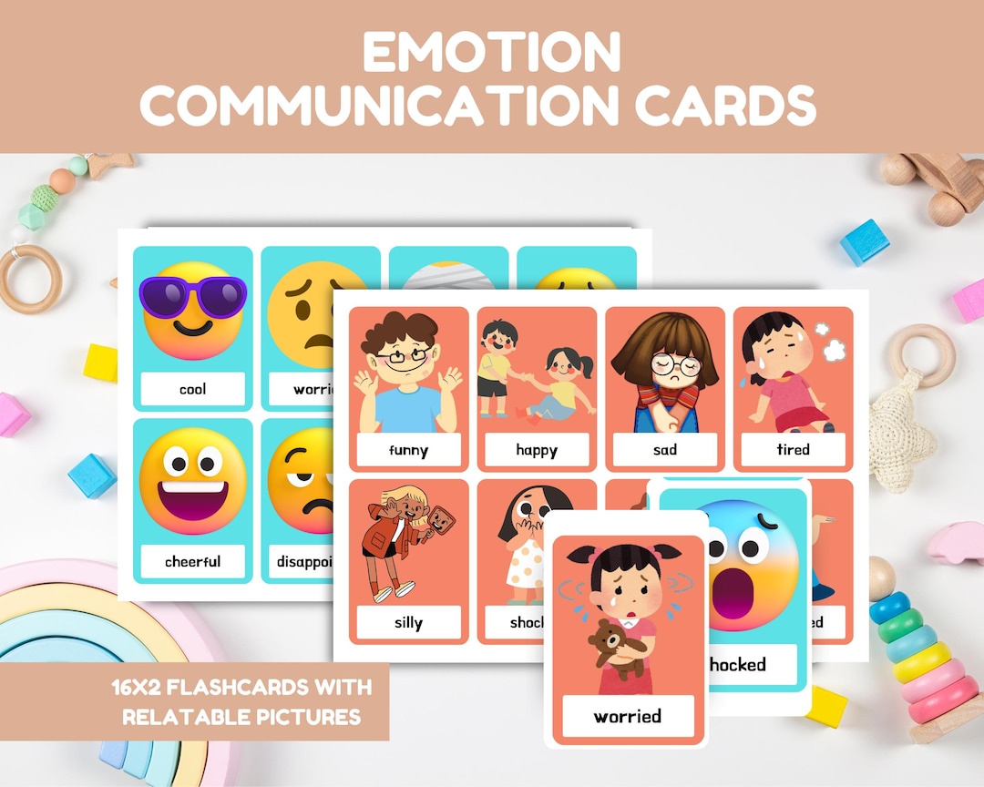 Communication Cards & Flashcards for Kids Printable Therapist Tools for ...