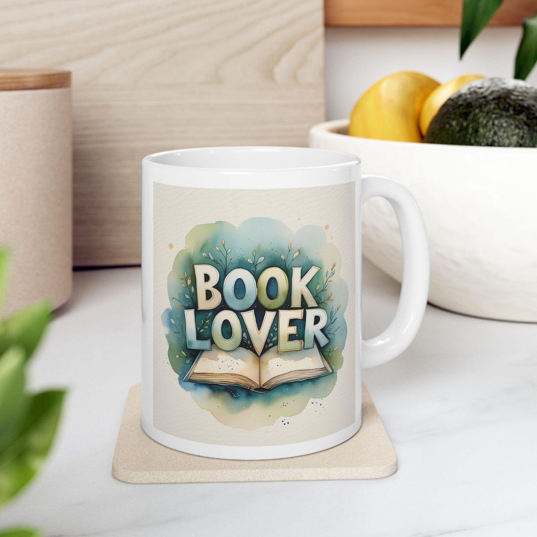 Literary Coffee Mug Book Design Reading Gift Bibliophile Present Idea ...