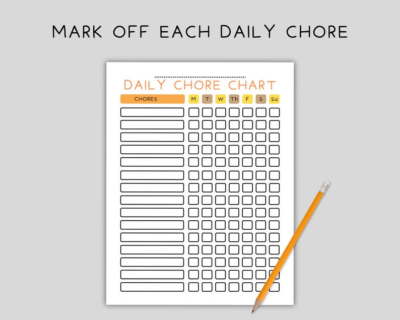 Colorful Kids Chore Chart + Fun Family Chore Chart | Homeschool Planner ...