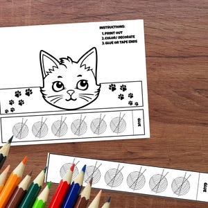 Cat Paper Crown Craft for Kids – Printable Cat Headband Coloring ...