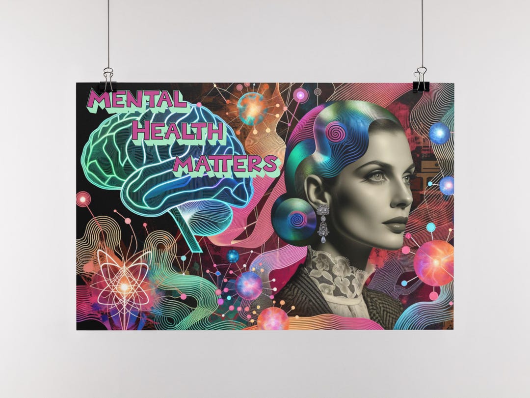 Mental Health Matters Poster, Self-care Poster, Matte Horizontal ...