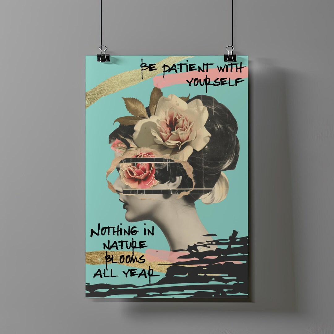 Poster, Mental Health Encouragement, Positive Affirmation Print, Be ...