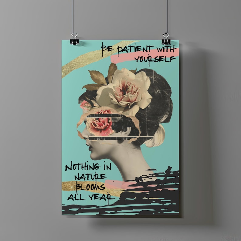 Poster, Mental Health Encouragement, Positive Affirmation Print, Be ...