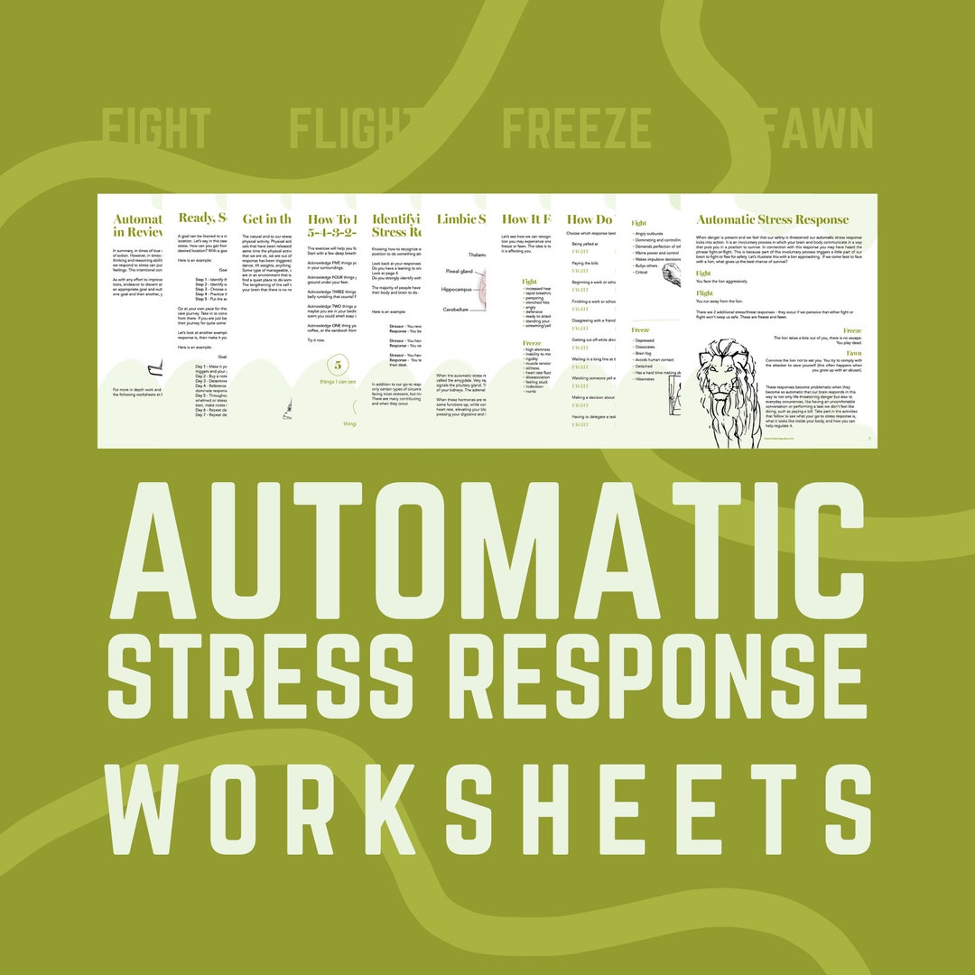 Automatic Stress Response Fight Flight Freeze Fawn Therapy Self-help ...