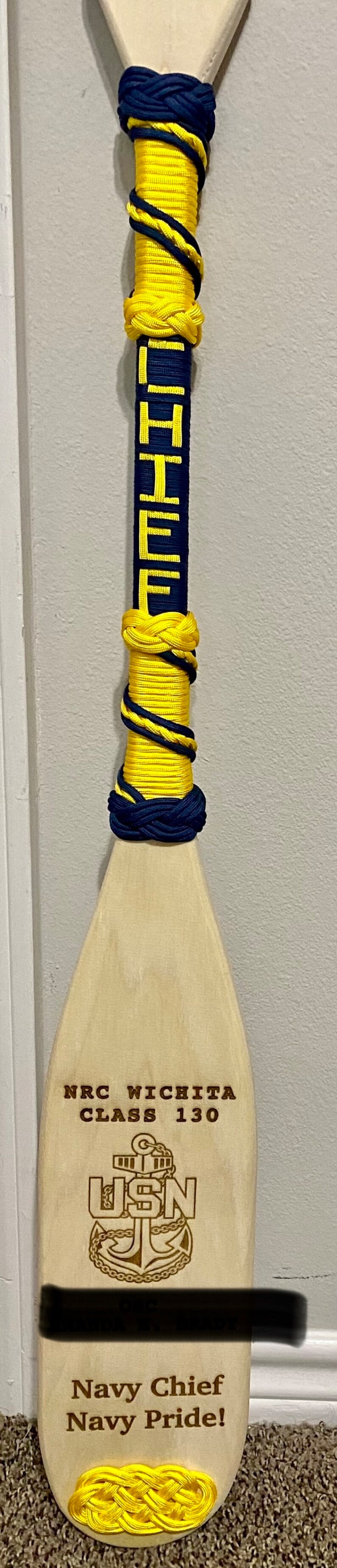 CUSTOM 36or 3FT Poplar Wood Paddle Wrapped With 2 or More Colors. A ...