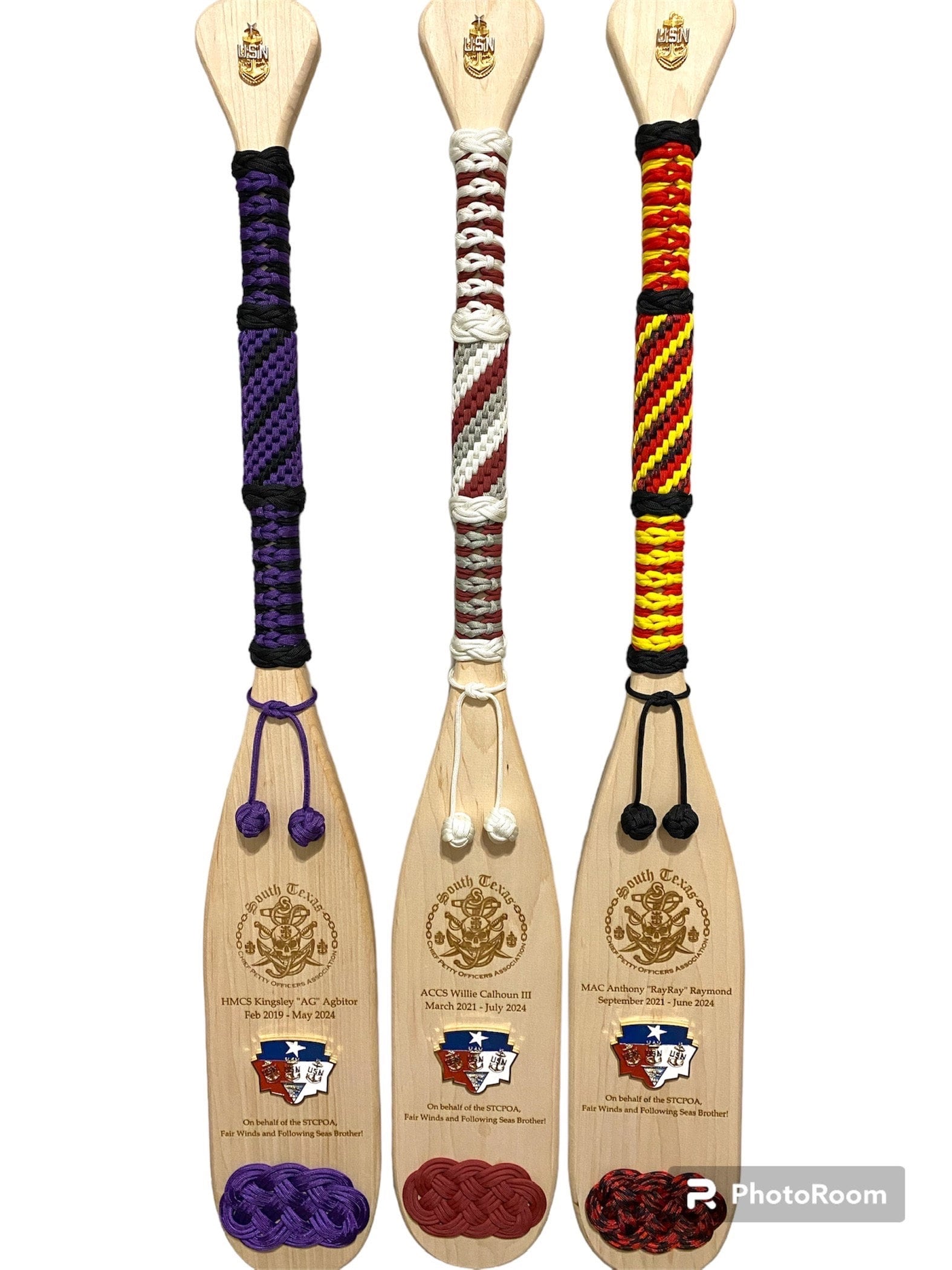 CUSTOM 36or 3FT Poplar Wood Paddle Wrapped With 2 or More Colors. A ...
