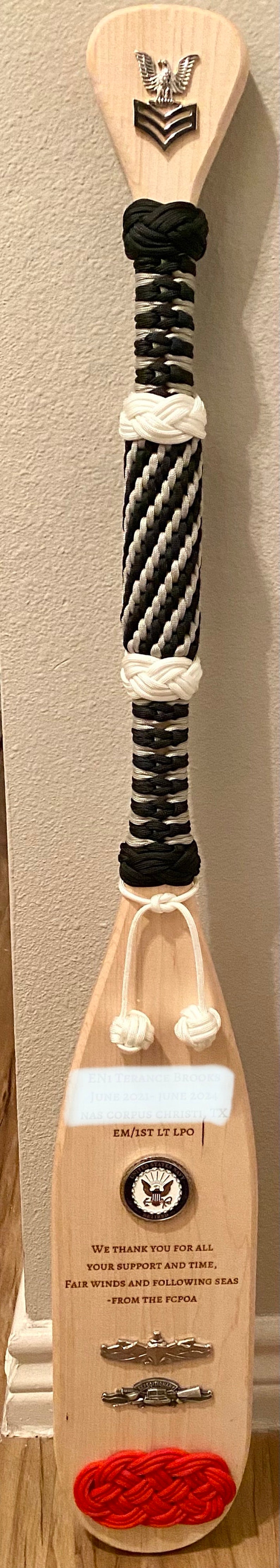 CUSTOM 36or 3FT Poplar Wood Paddle Wrapped With 2 or More Colors. A ...