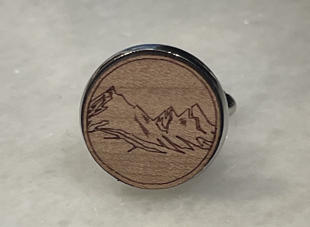Mountain Outline Cuff Links,wooden Men's Gift, Wooden Cufflinks, Nature ...