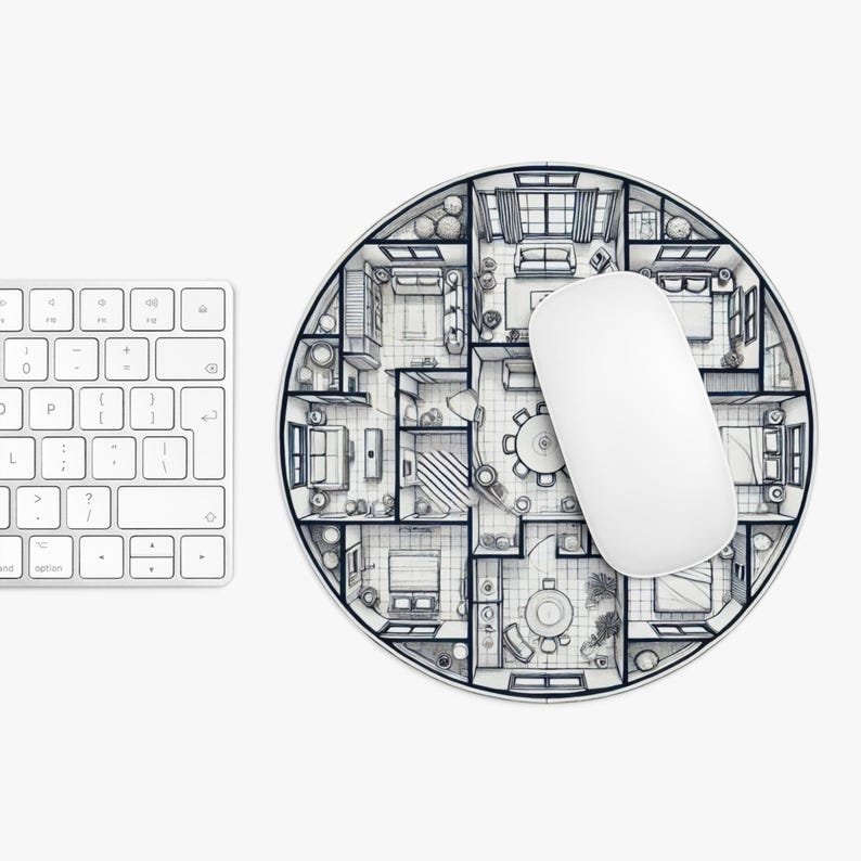 Blueprint Desk Mat Architectural Mouse Pad Blueprint Mouse Pad for ...