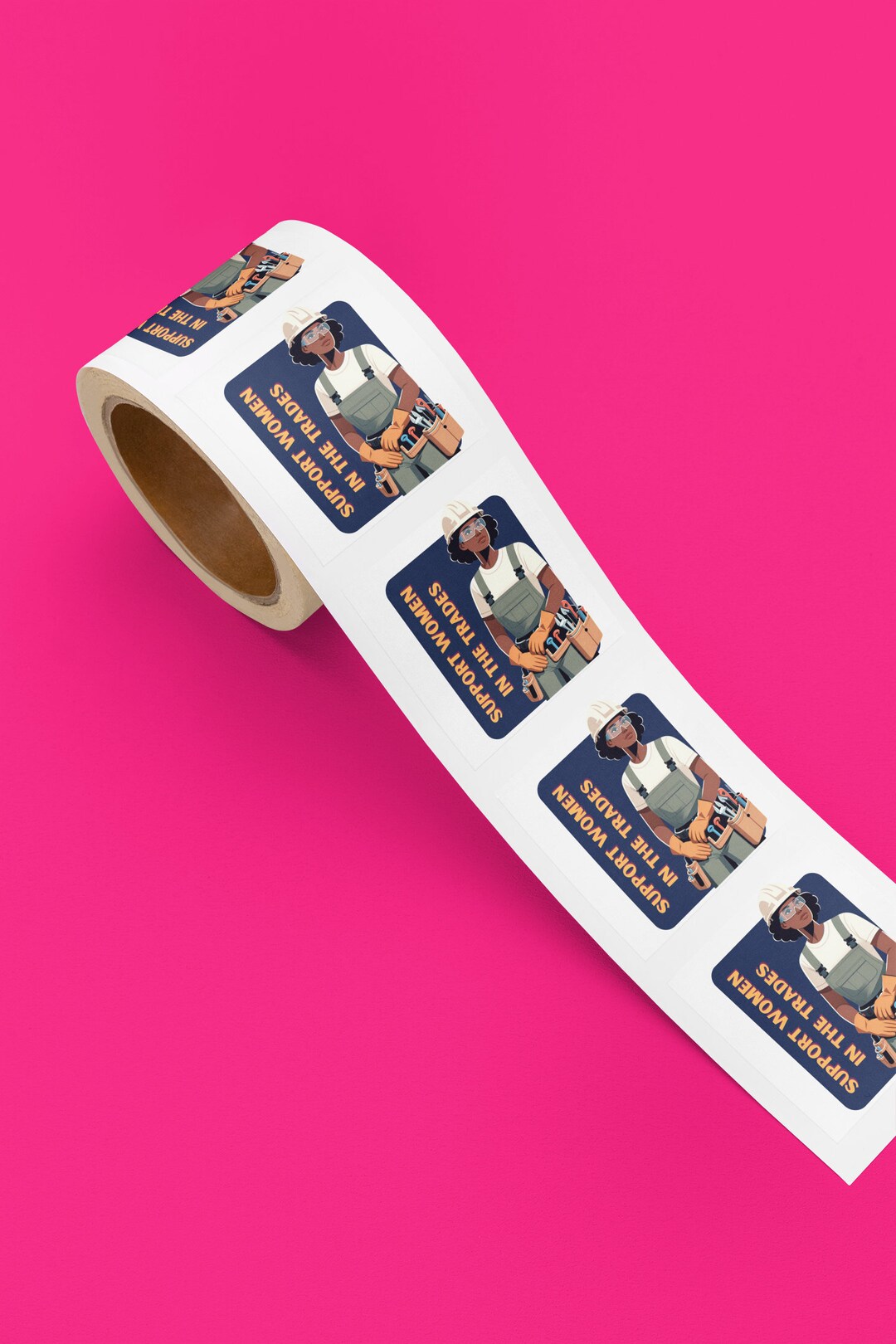 Roll of Hard Hat Stickers Construction Company Hard Hat Stickers for ...