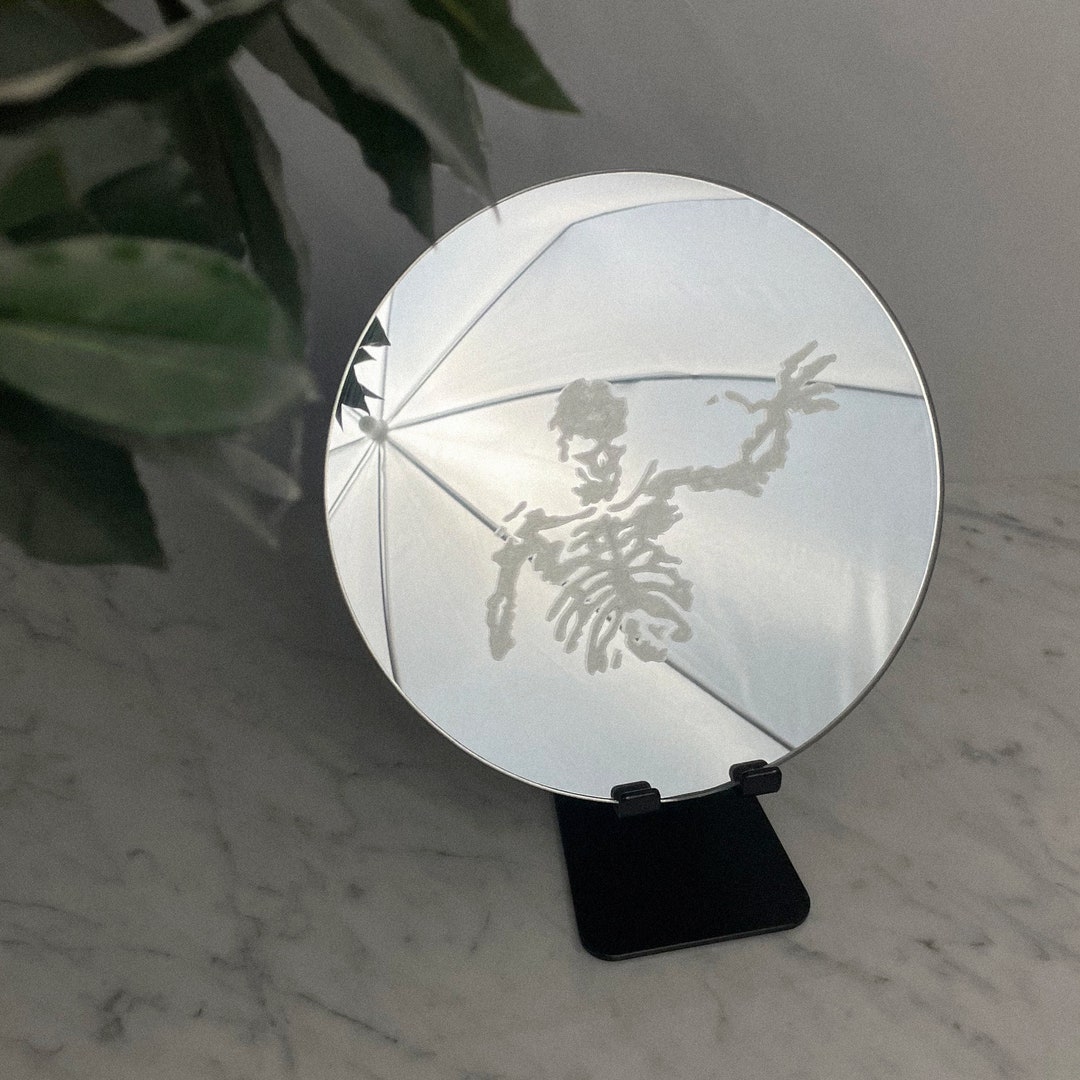 Custom Hand Engraved Mirror Skeleton Tattoo Design - Etsy