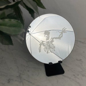 Custom Hand Engraved Mirror Skeleton Tattoo Design - Etsy