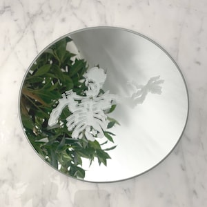 Custom Hand Engraved Mirror Skeleton Tattoo Design - Etsy