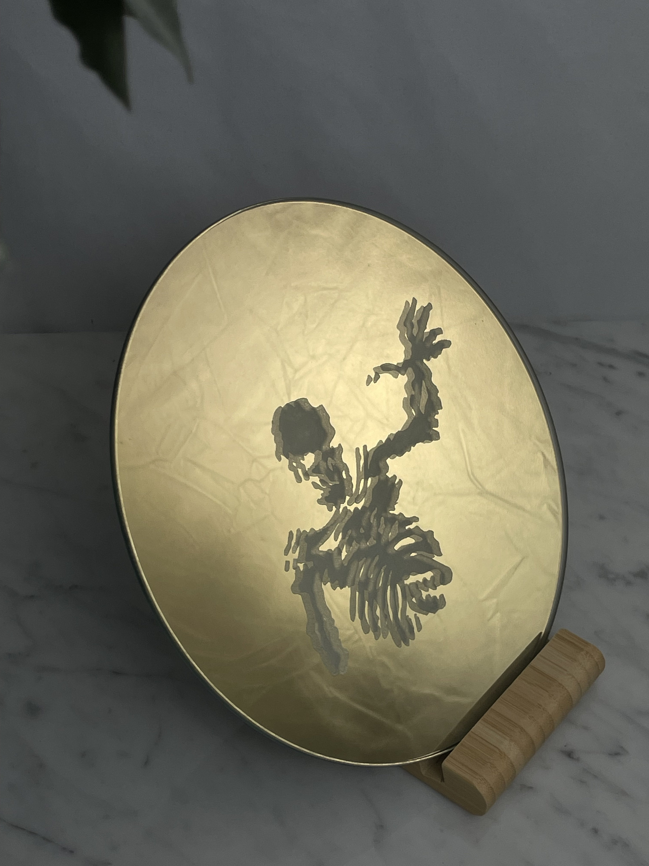 Custom Hand Engraved Mirror Skeleton Tattoo Design - Etsy