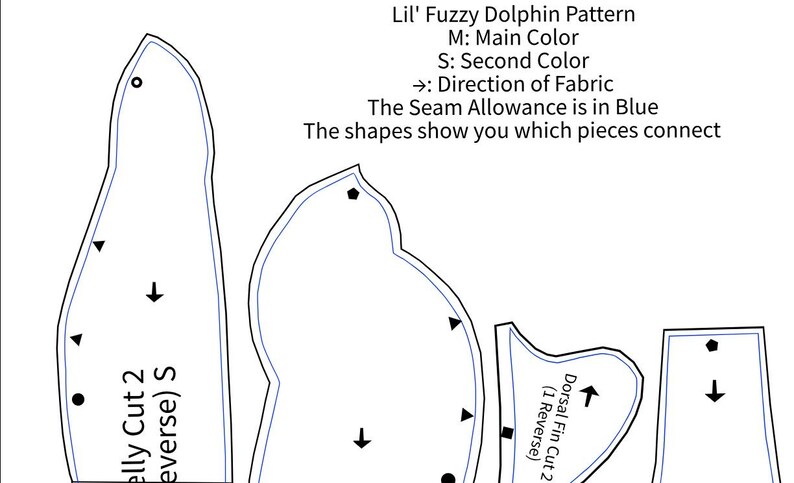 Dolphin Plush Sewing Pattern - Etsy