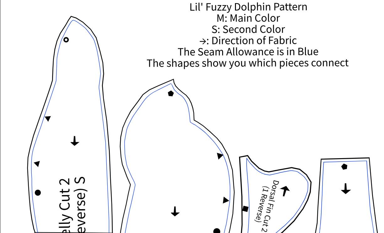 Dolphin Plush Sewing Pattern - Etsy
