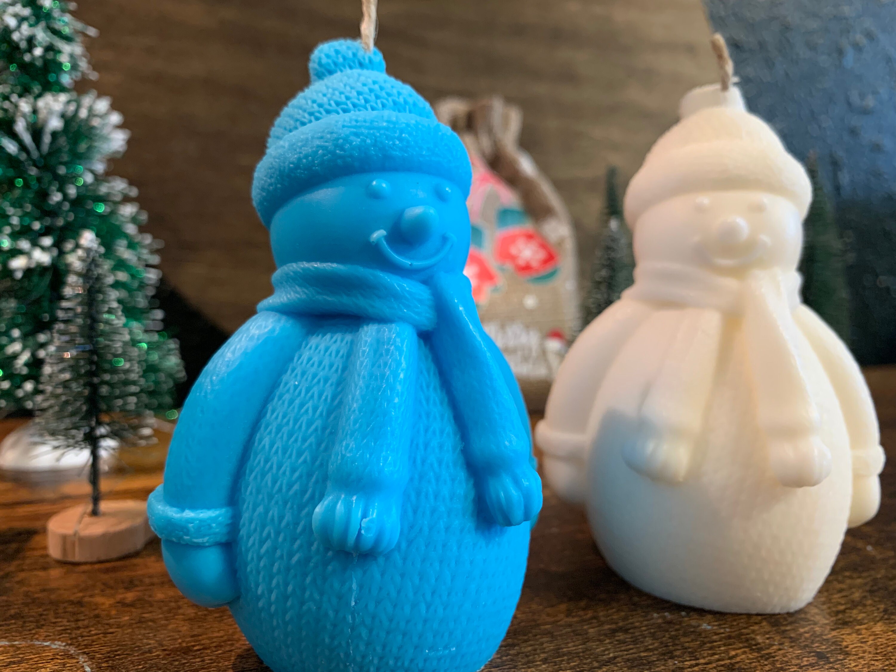 Snowman Candle • Frosty the Snowman • winter Candle • Choose Your Scent ...