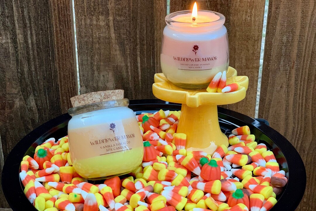 Limited Edition Candy Corn Container Candles decorative Candles ...