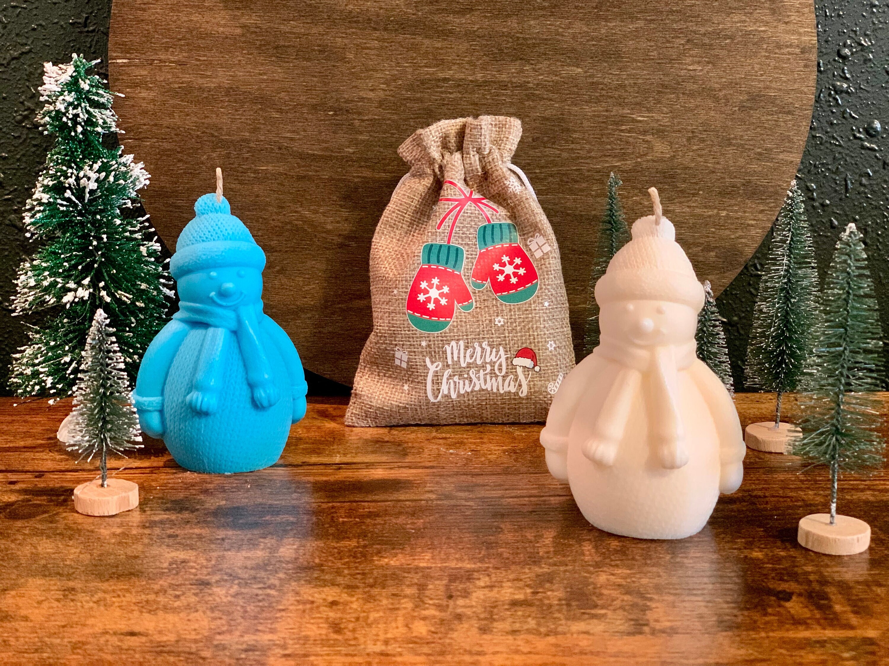 Snowman Candle • Frosty the Snowman • winter Candle • Choose Your Scent ...