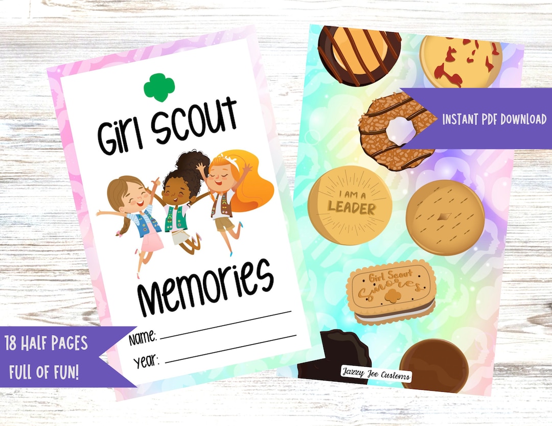 Girl Scouts 18 Page Memory Book Printable Instant Download Digital File ...