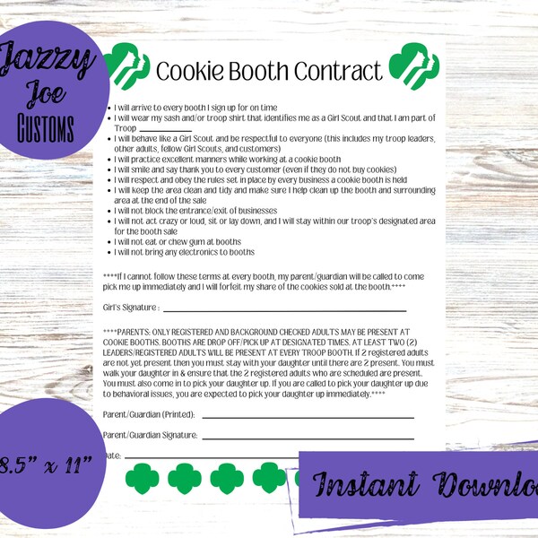 Girl Scout Cookie Booth - Etsy