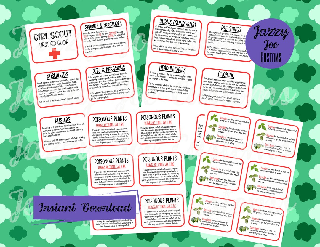 Girl Scouts First Aid and Poisonous Plant Guide 8.5"x11" PDF - First ...