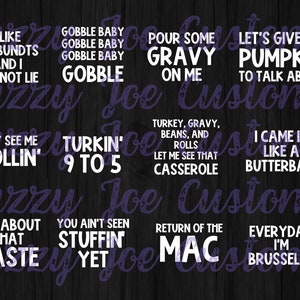 Funny Family Thanksgiving Shirts Bundle - 12 Files - Svg/png/jpg ...
