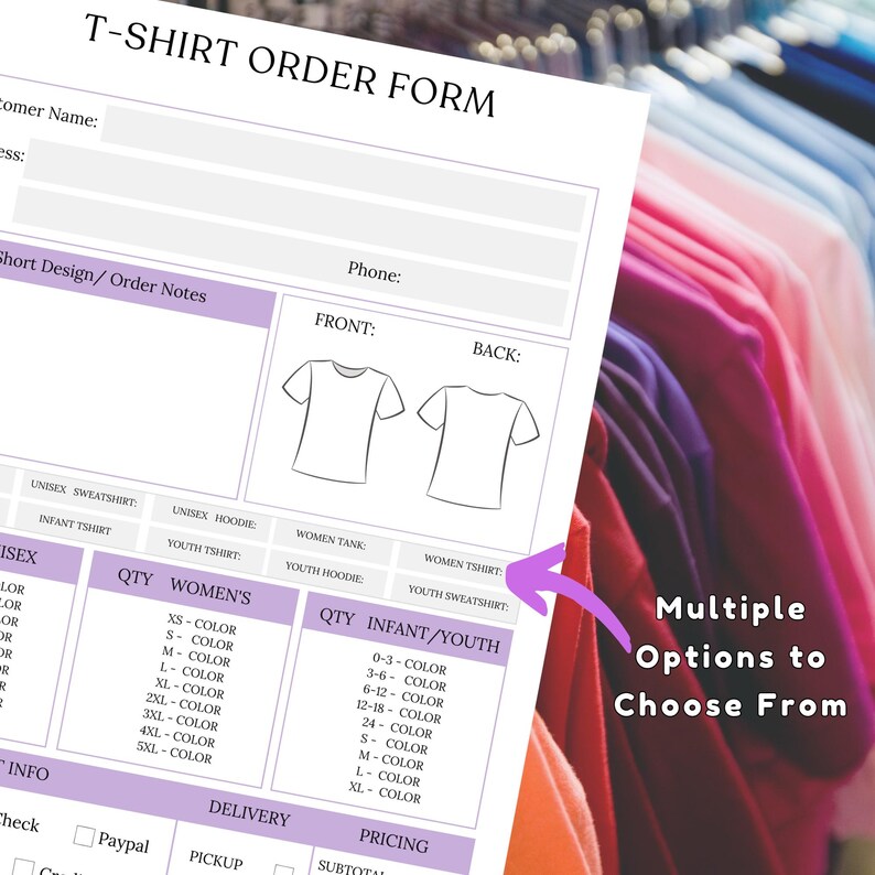 Order Form Template, the Crafters Business Order Form Bundle is ...